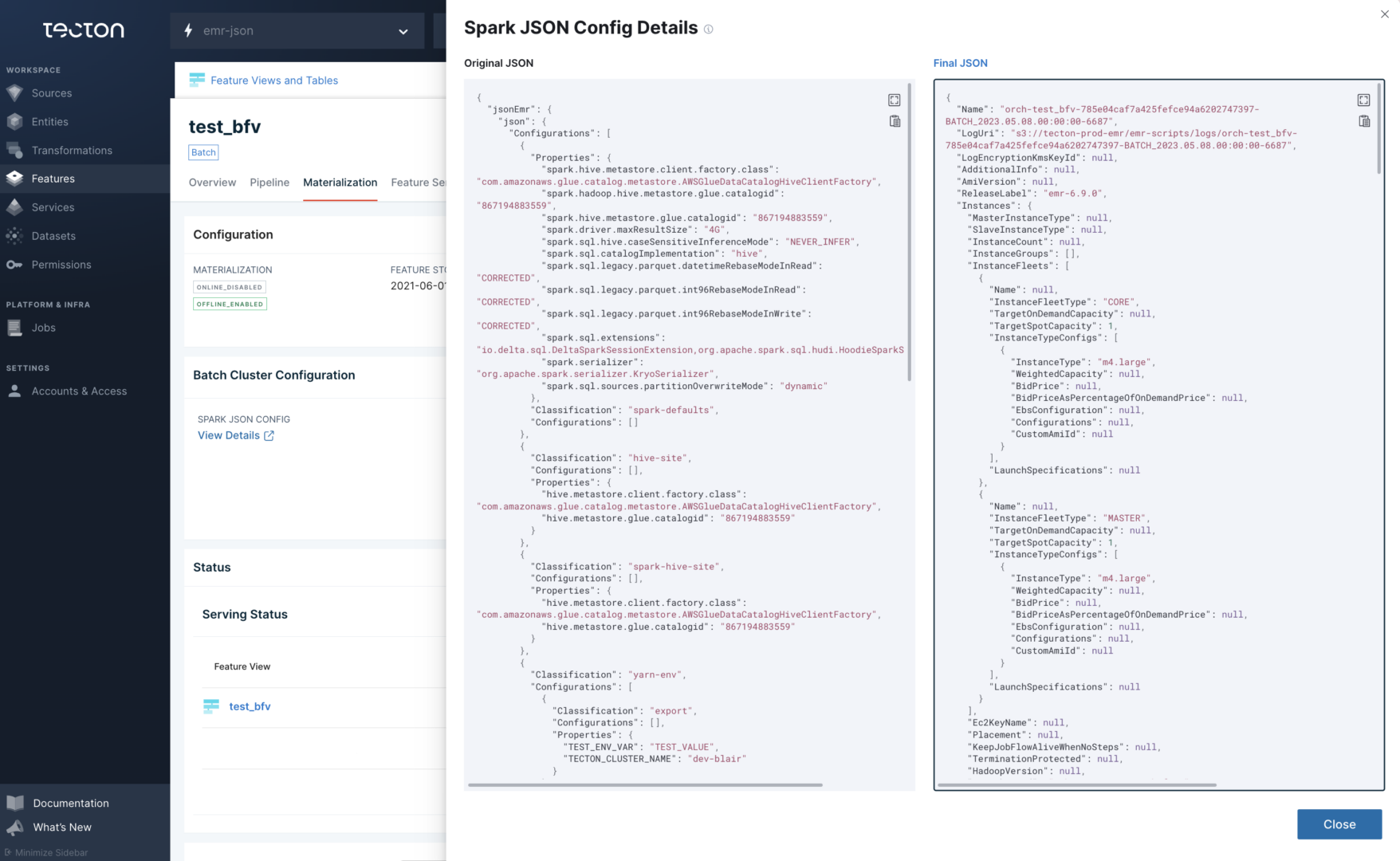 Custom Configuration Options For Spark Clusters Tecton